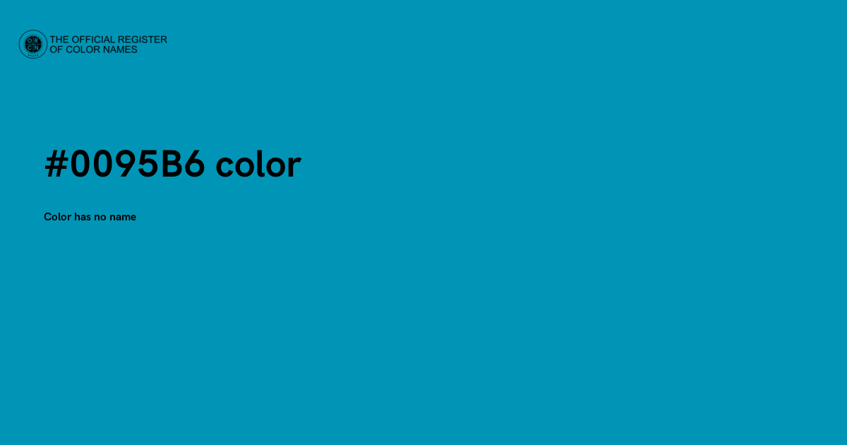 Bondi Blue color - #0095B6 - The Official Register of Color Names