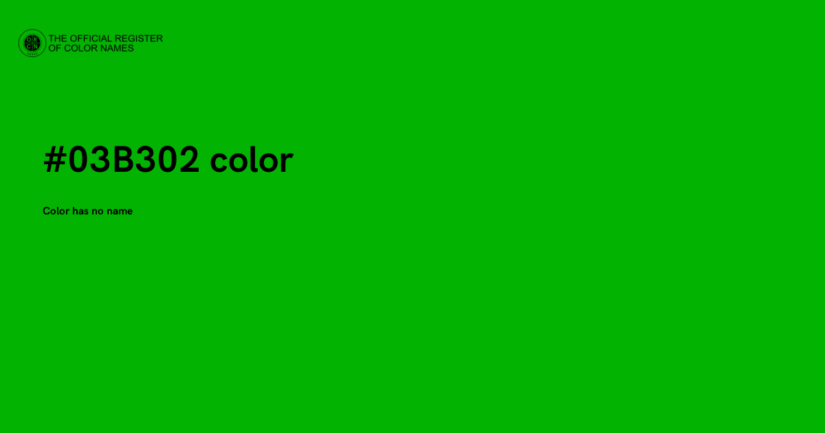 Color #03B302 - The Official Register of Color Names