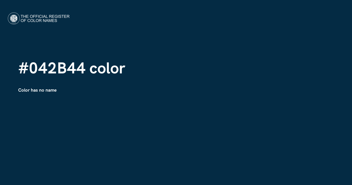 Color #042B44 - The Official Register of Color Names