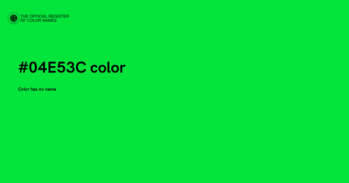 Color #04E53C - The Official Register of Color Names