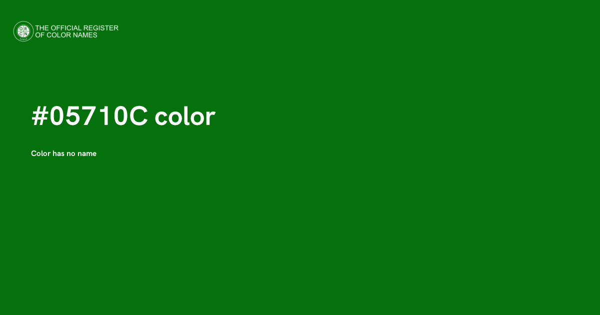 Color #05710C - The Official Register of Color Names