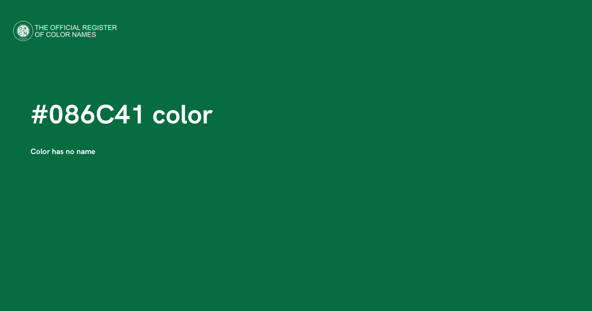 Color #086C41 - The Official Register of Color Names
