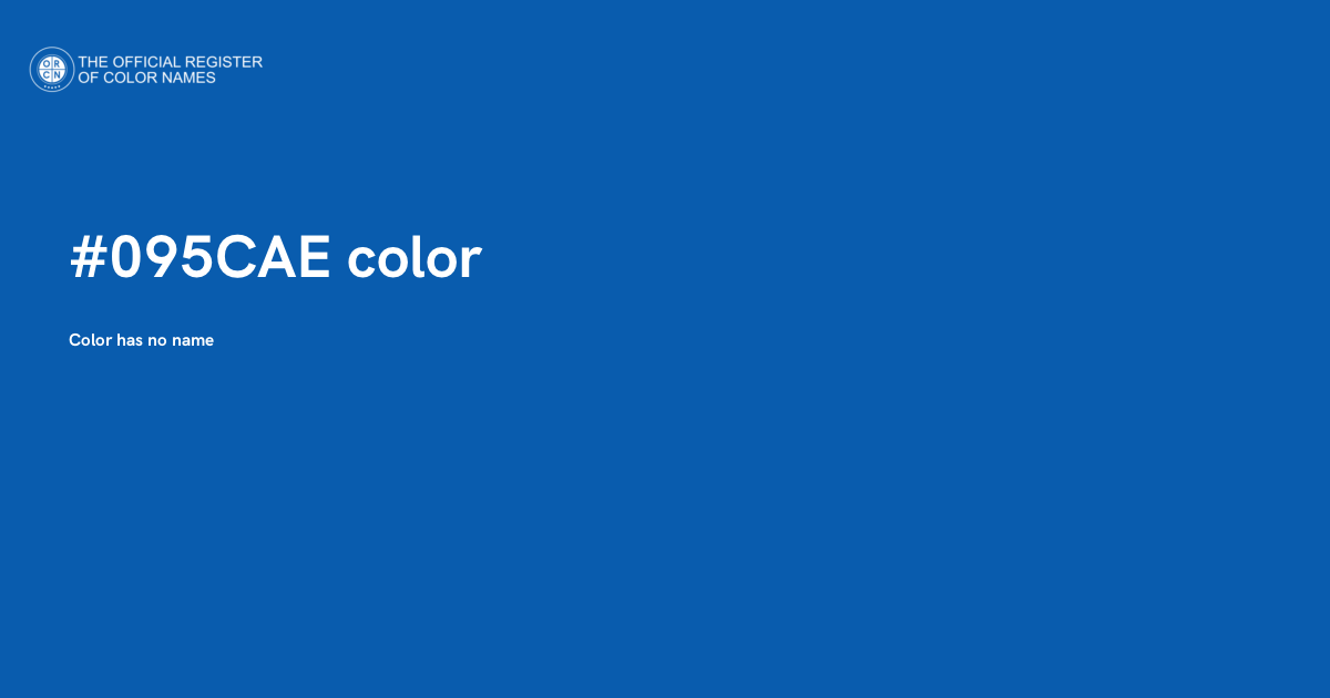 Color #095CAE - The Official Register of Color Names