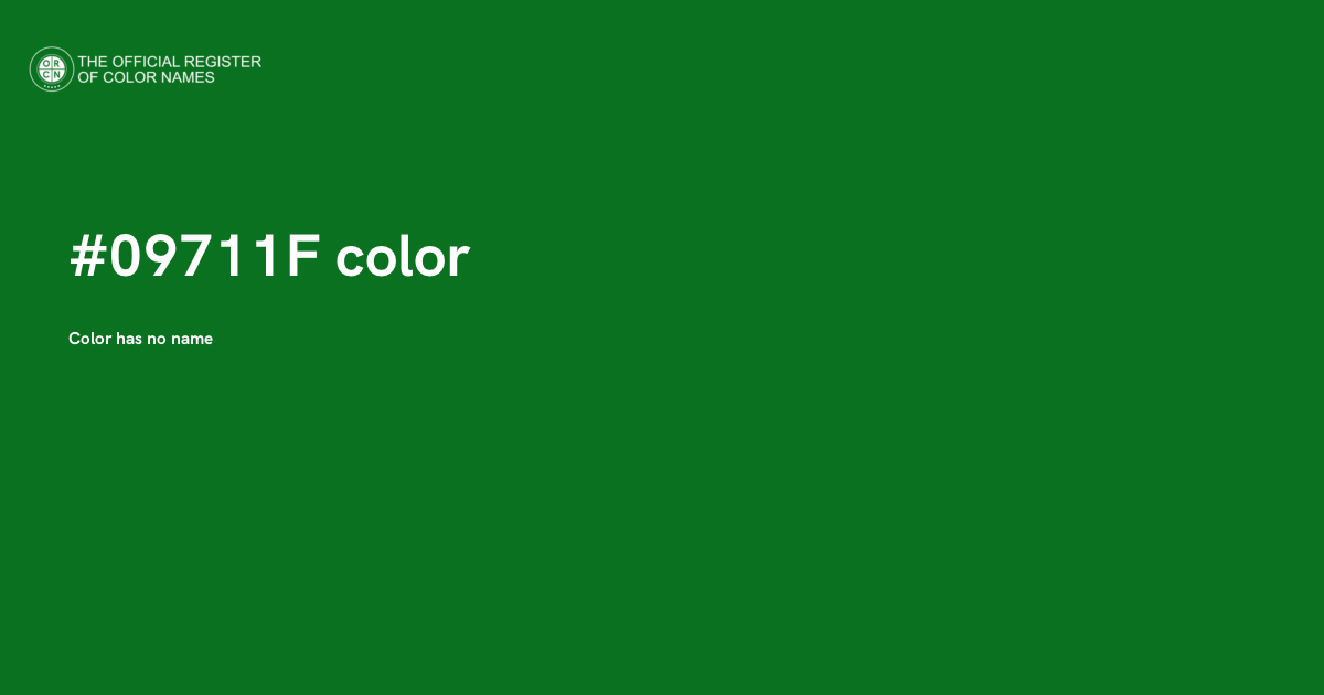 Color #09711F - The Official Register of Color Names