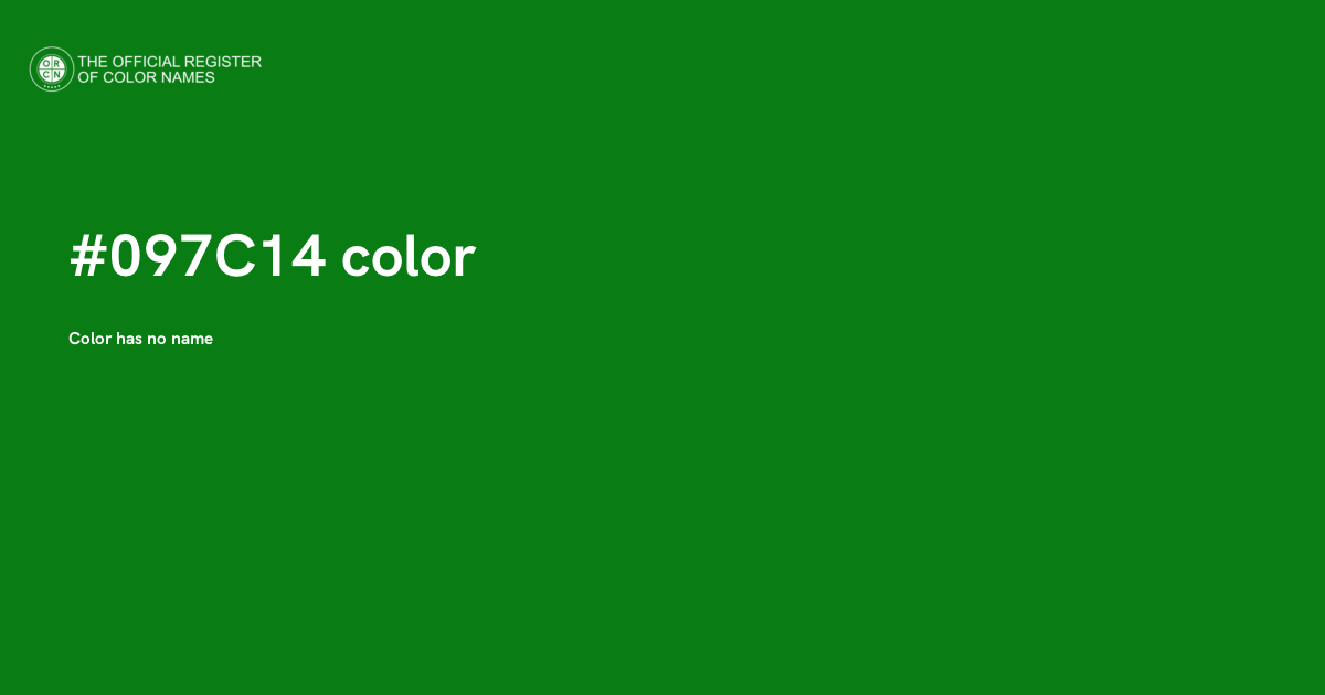 Color #097C14 - The Official Register of Color Names