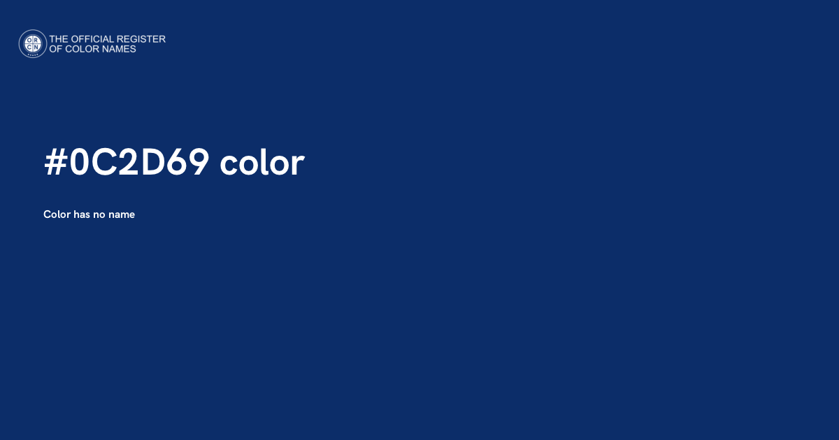 Color #0C2D69 - The Official Register of Color Names