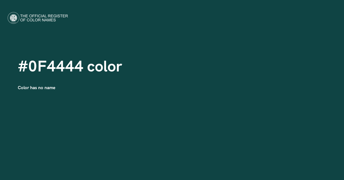 Color #0F4444 - The Official Register of Color Names