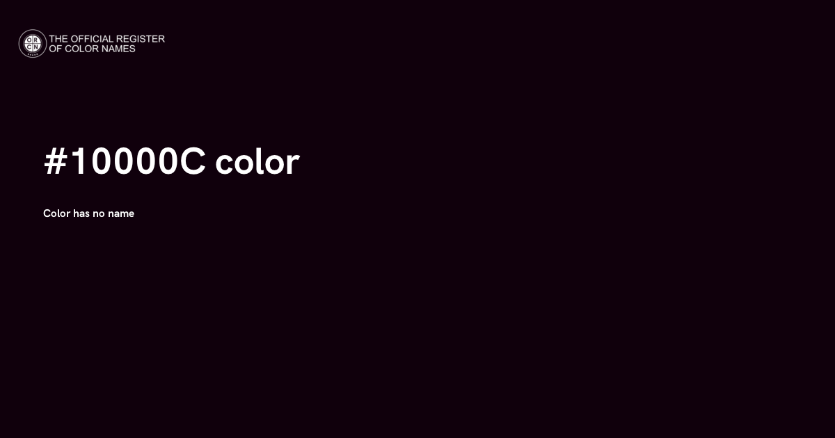 Color #10000C - The Official Register of Color Names