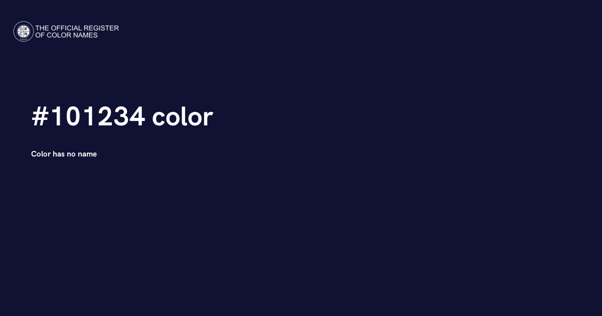 Color #101234 - The Official Register of Color Names