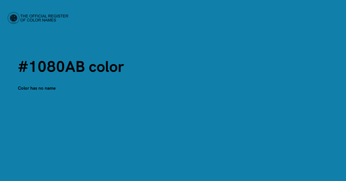 Color #1080AB - The Official Register of Color Names