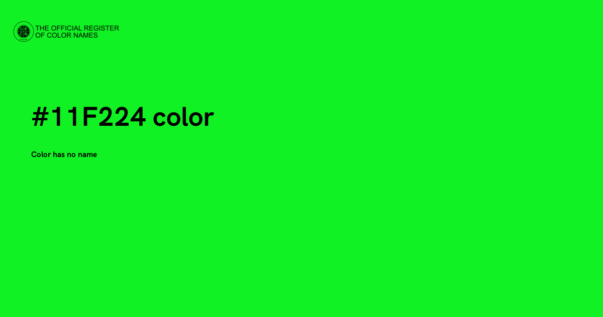 Color #11F224 - The Official Register of Color Names