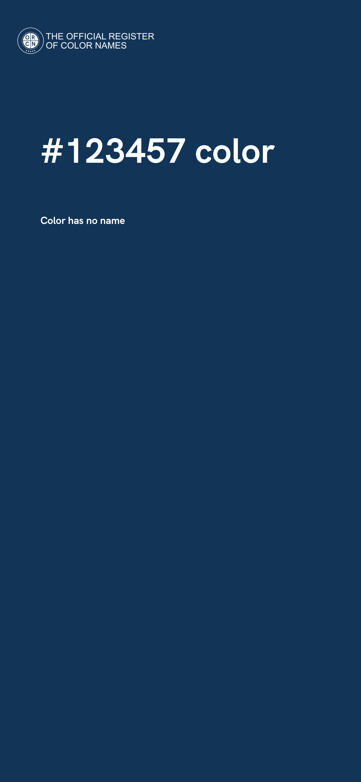 Color #123457 - The Official Register of Color Names