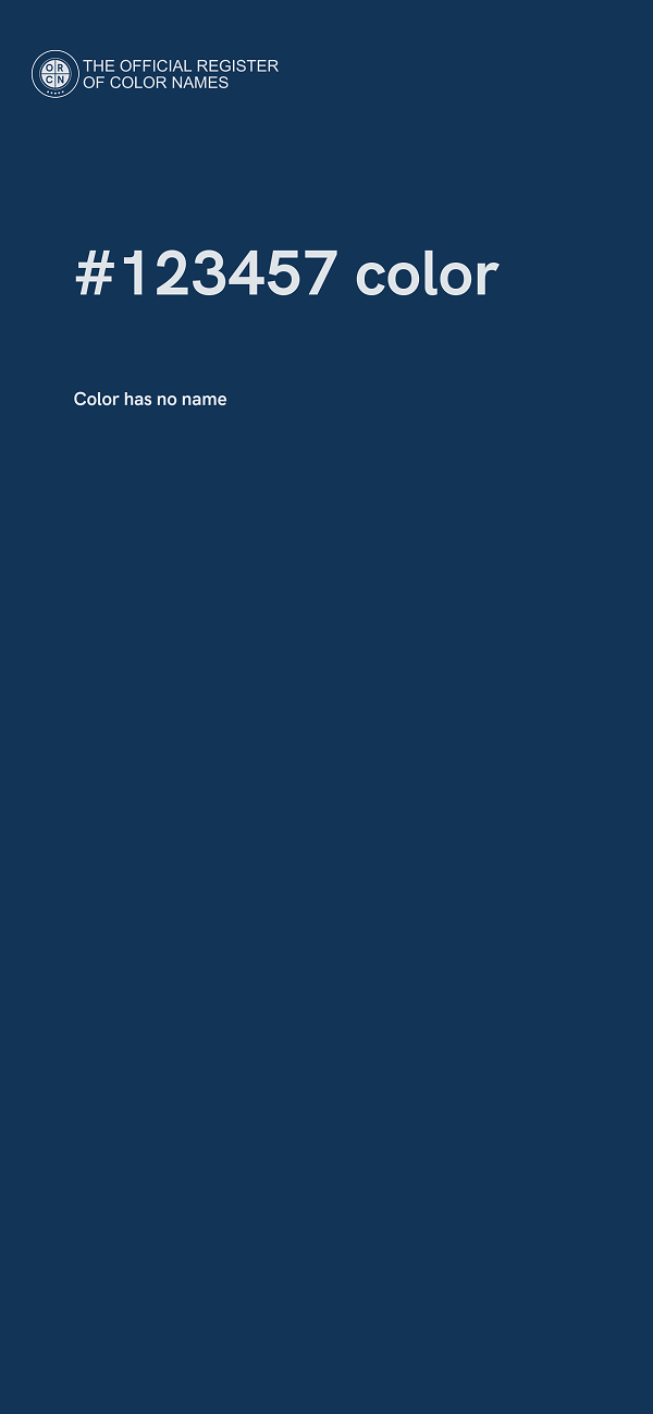 Color #123457 - The Official Register of Color Names