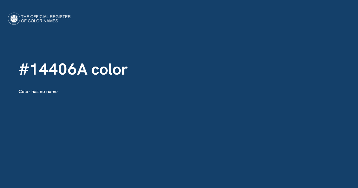 Color #14406A - The Official Register of Color Names