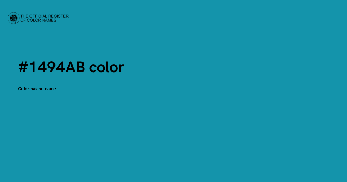 Color #1494AB - The Official Register of Color Names