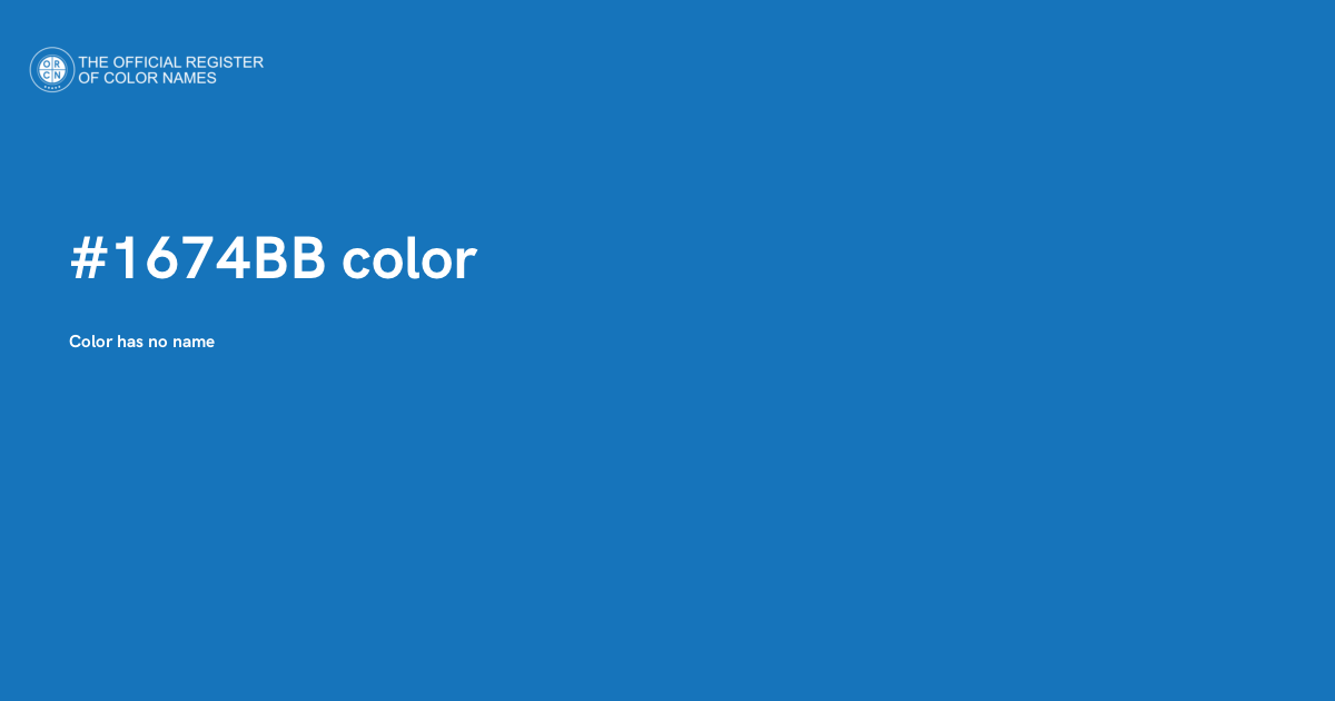 Color #1674BB - The Official Register of Color Names