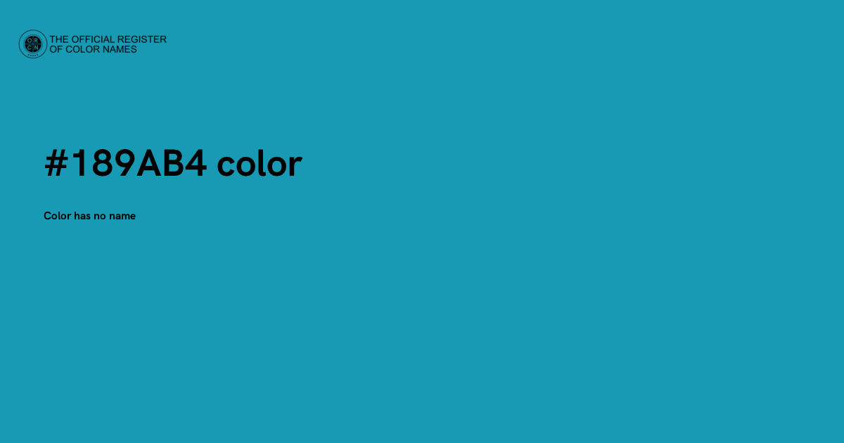 Color #189AB4 - The Official Register of Color Names