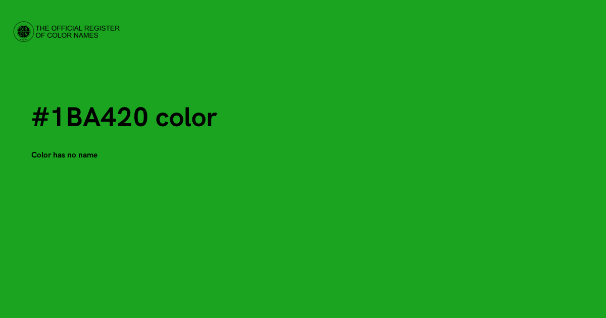 Color #1BA420 - The Official Register of Color Names