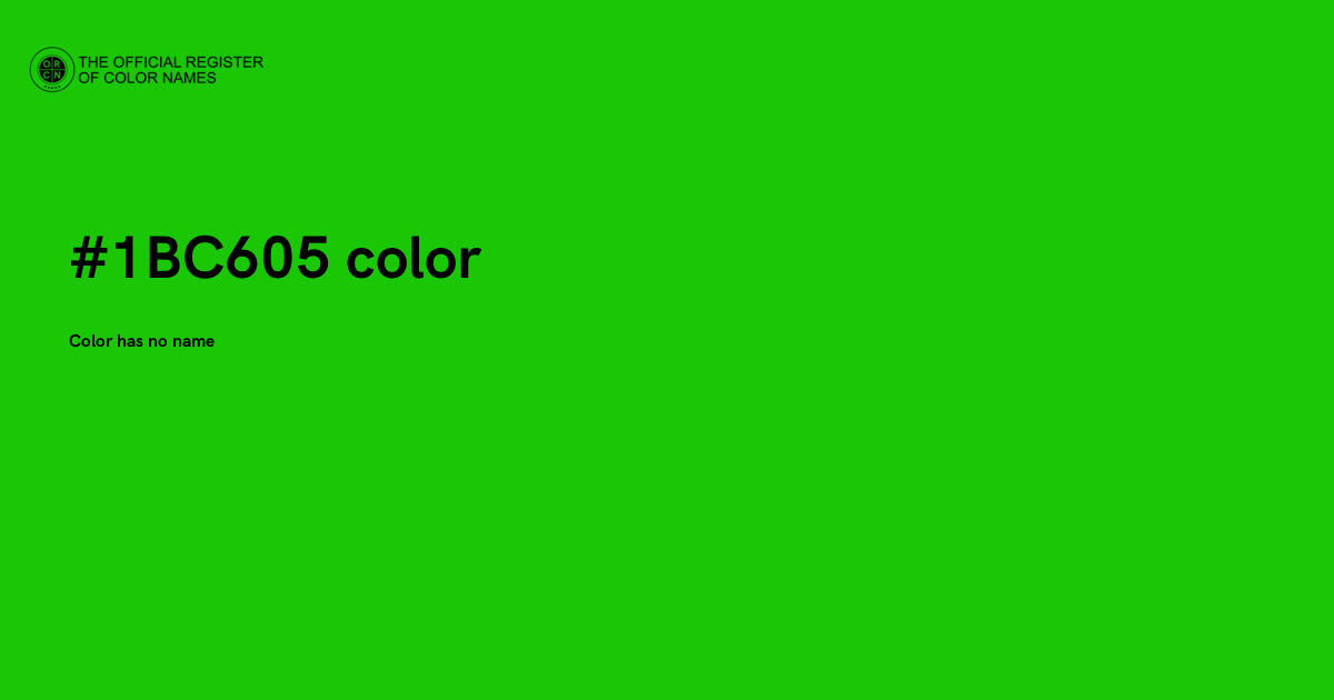 Color #1BC605 - The Official Register of Color Names