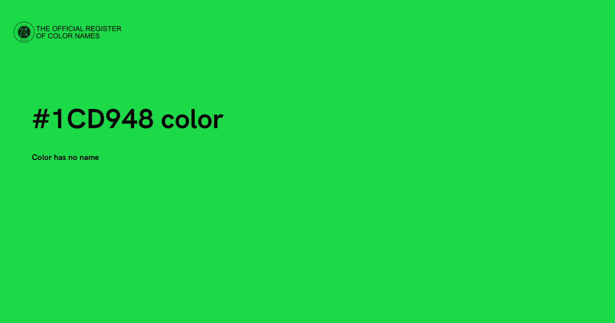 Color #1CD948 - The Official Register of Color Names