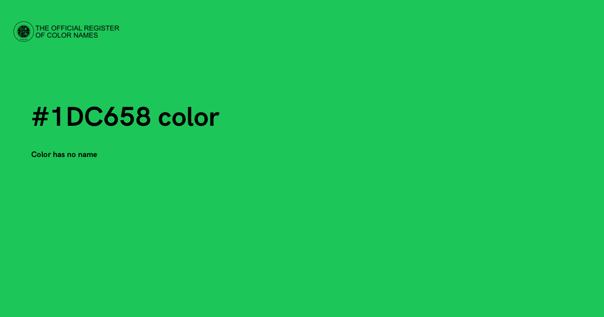 Color #1DC658 - The Official Register of Color Names