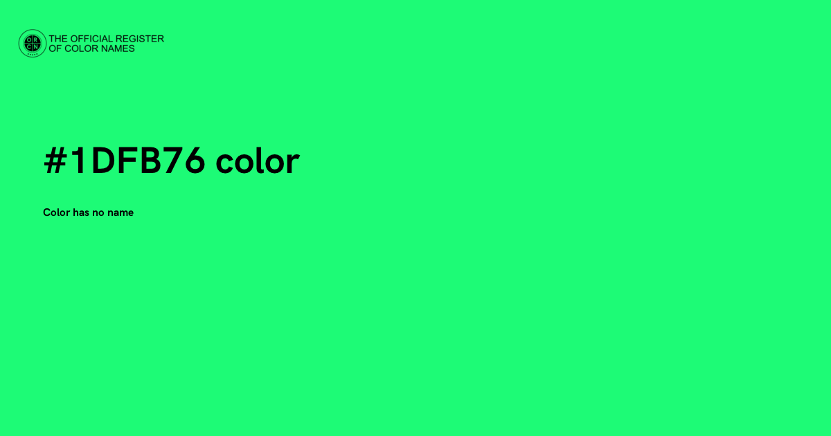 Color #1DFB76 - The Official Register of Color Names