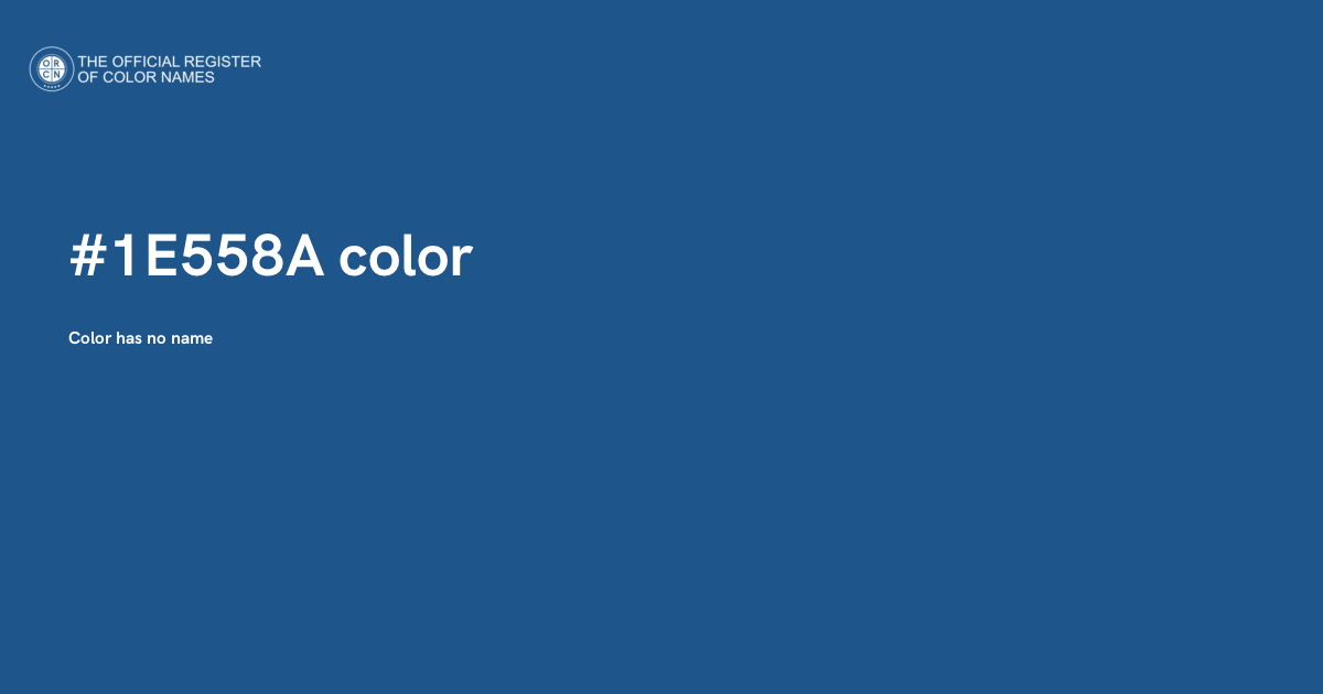 Color #1E558A - The Official Register of Color Names