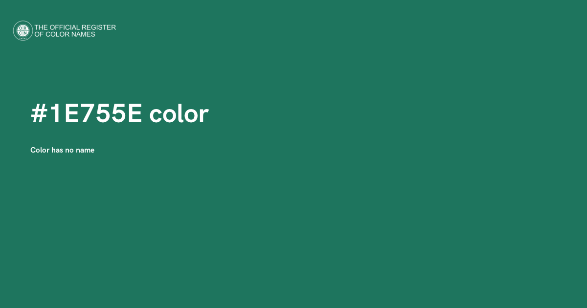 Color #1E755E - The Official Register of Color Names