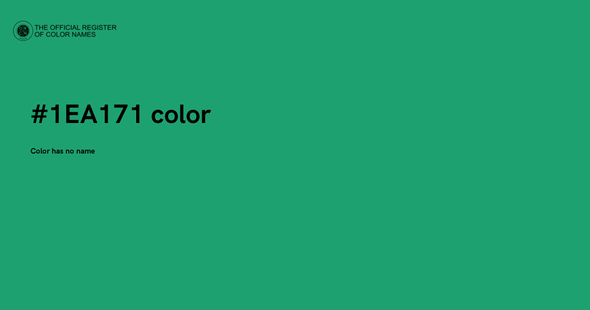 Color #1EA171 - The Official Register of Color Names