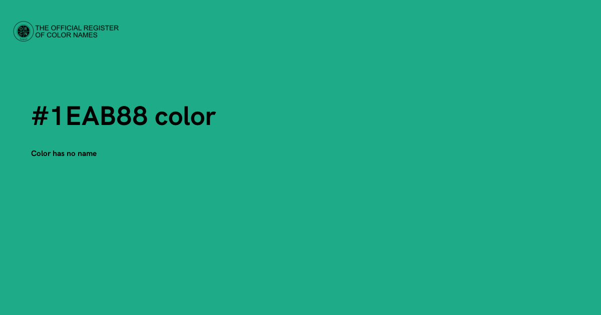 Color #1EAB88 - The Official Register of Color Names