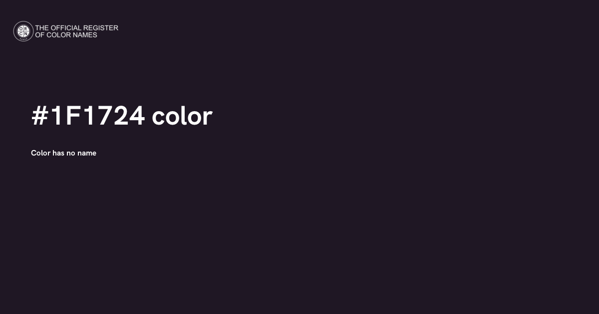 Color #1F1724 - The Official Register of Color Names