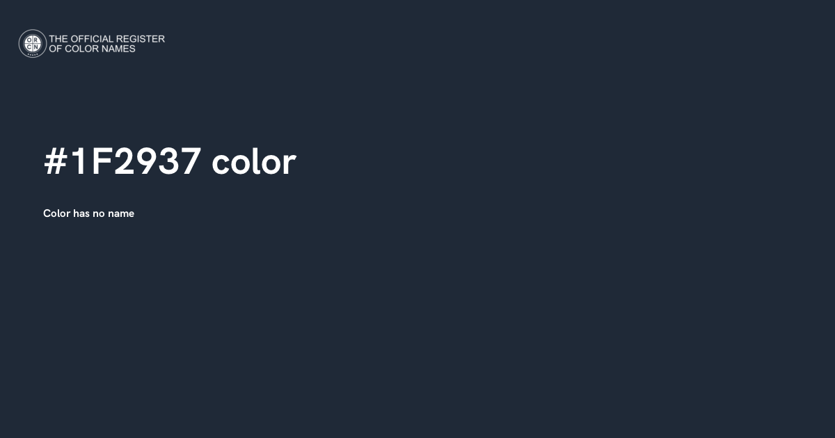 Color #1F2937 - The Official Register of Color Names
