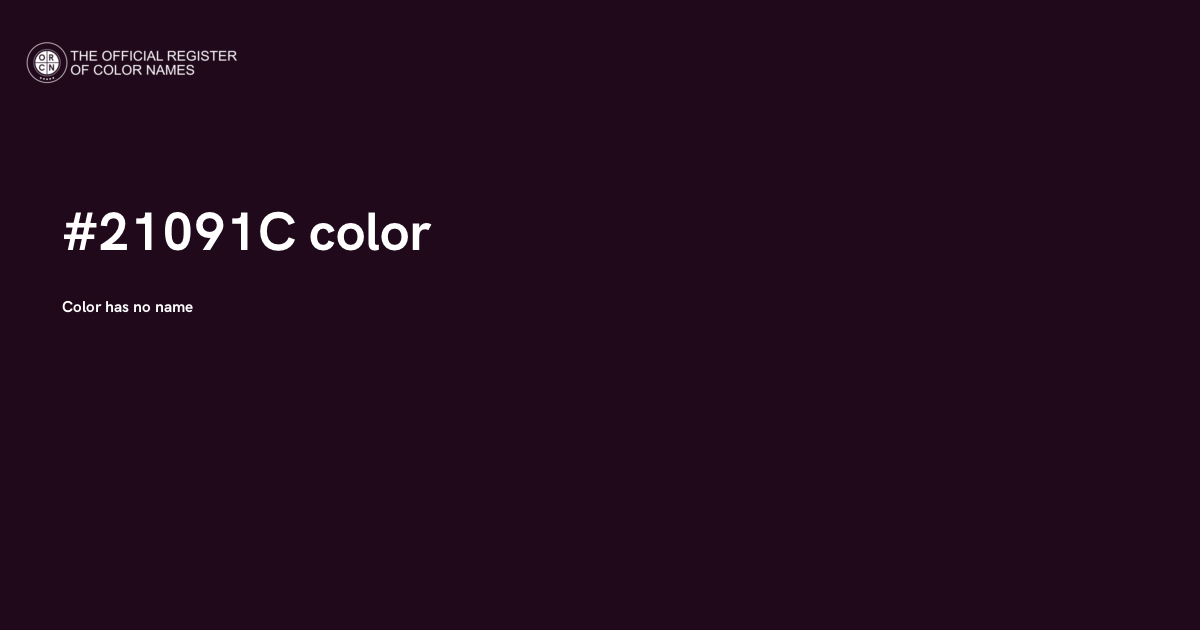 Color #21091C - The Official Register of Color Names