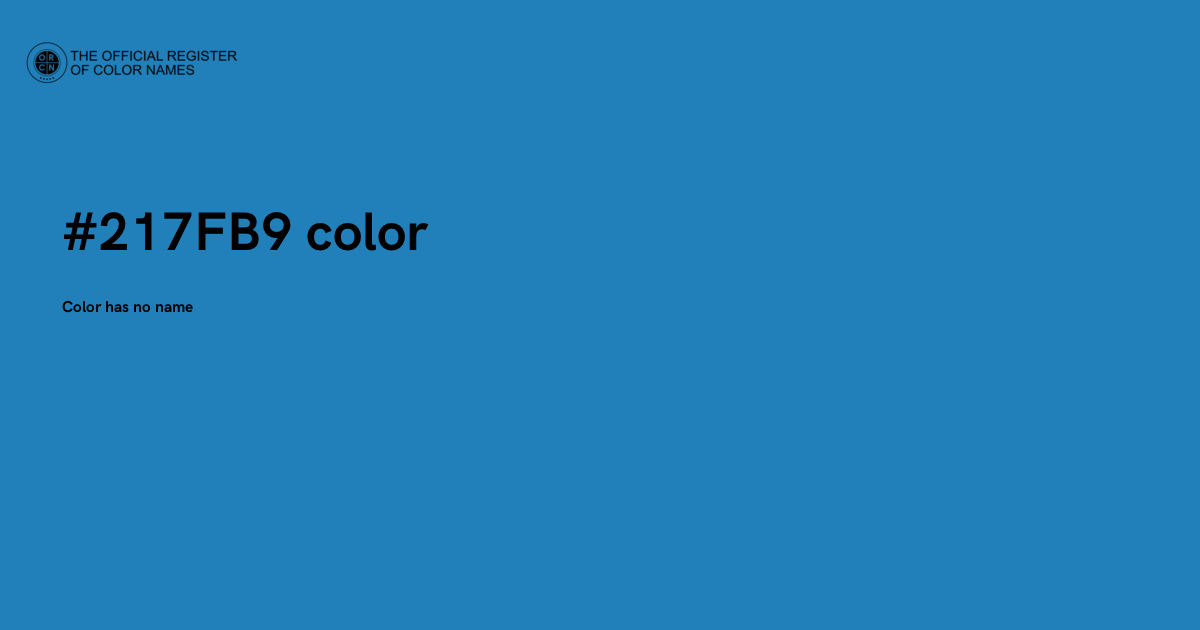 Color #217FB9 - The Official Register of Color Names