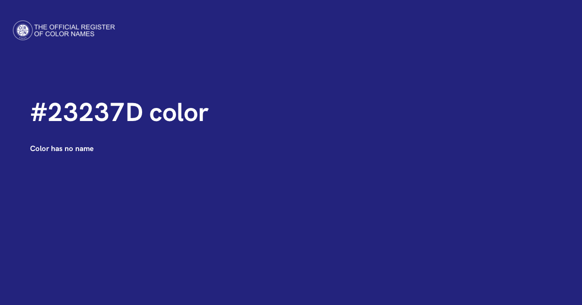 Color #23237D - The Official Register of Color Names