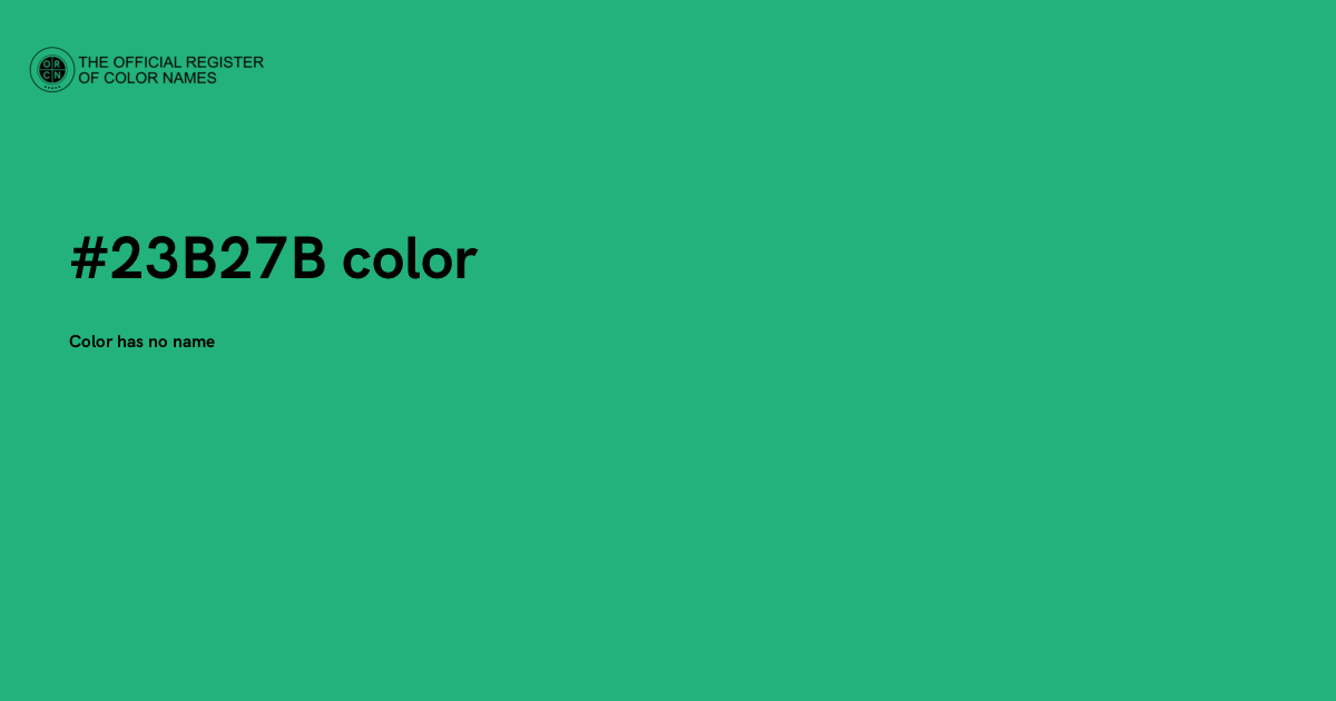 Color #23B27B - The Official Register of Color Names