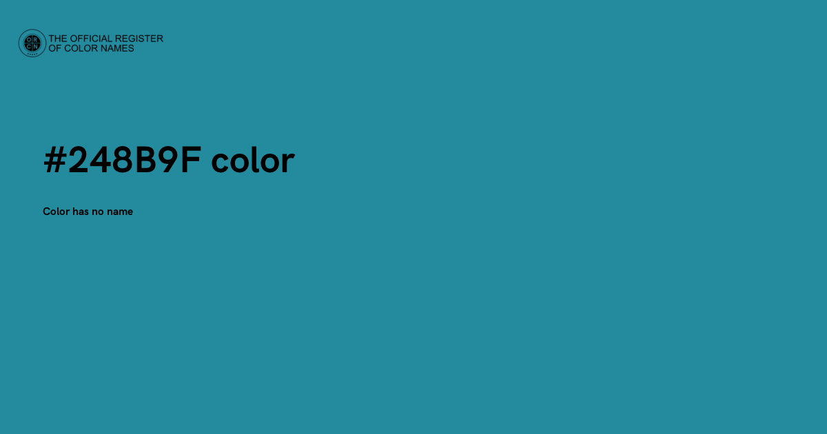 Color #248B9F - The Official Register of Color Names