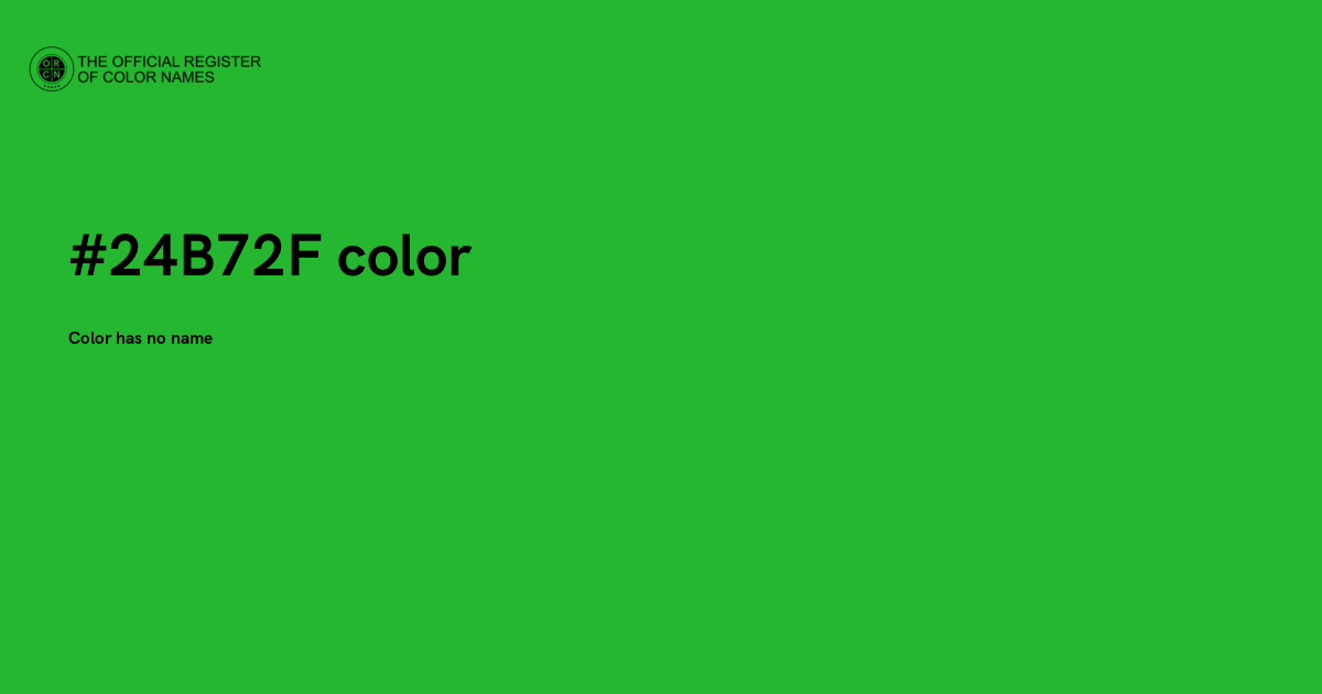 Color #24B72F - The Official Register of Color Names
