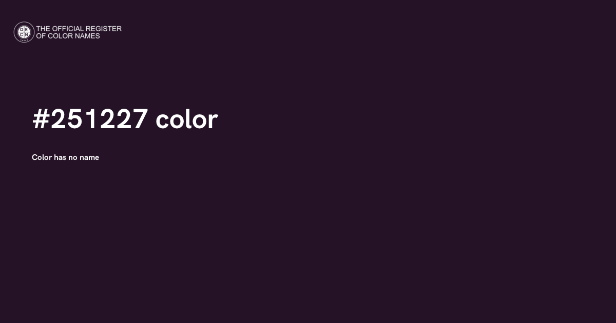 Color #251227 - The Official Register of Color Names