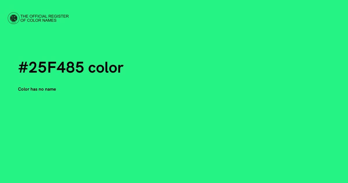 Color #25F485 - The Official Register of Color Names
