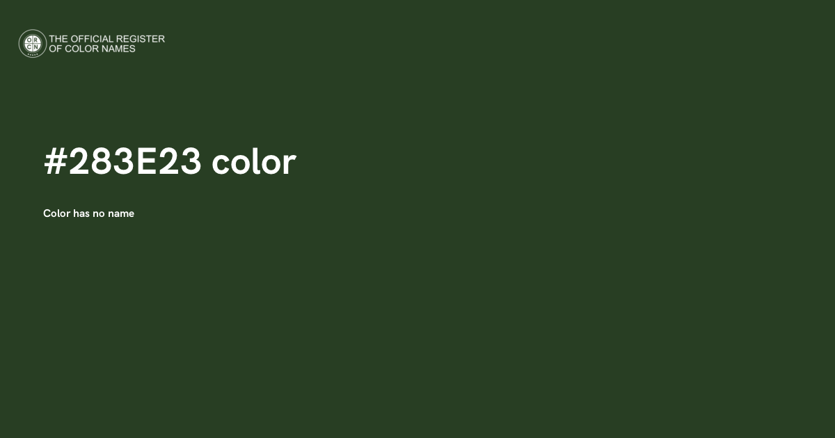 Kereru color - #283E23 - The Official Register of Color Names