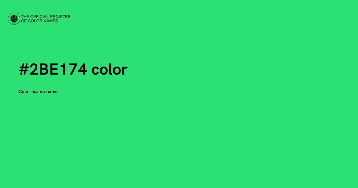 Color #2BE174 - The Official Register of Color Names