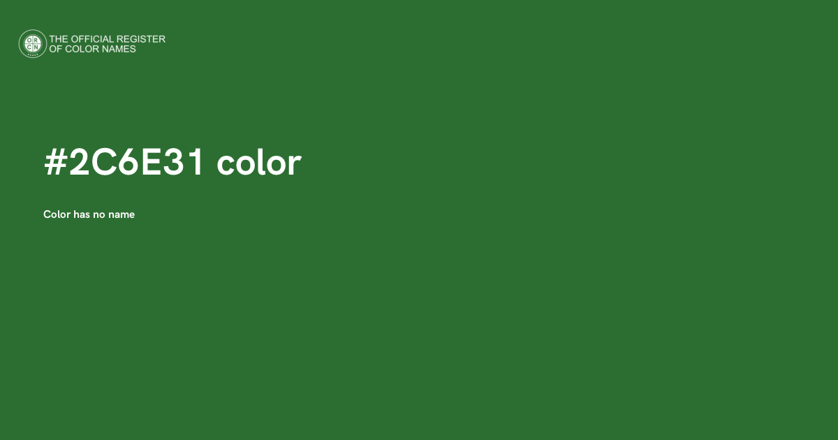 San Felix color - #2C6E31 - The Official Register of Color Names