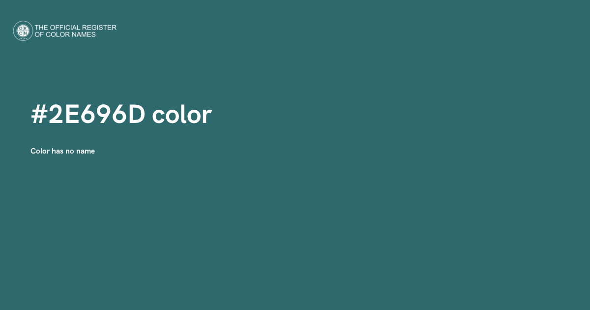 Muse color - #2E696D - The Official Register of Color Names