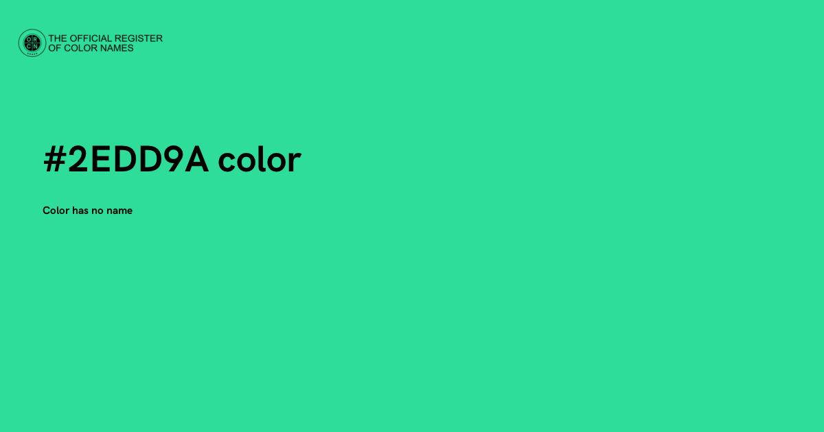Color #2EDD9A - The Official Register of Color Names