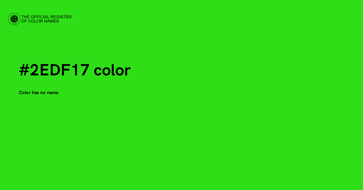 Color #2EDF17 - The Official Register of Color Names