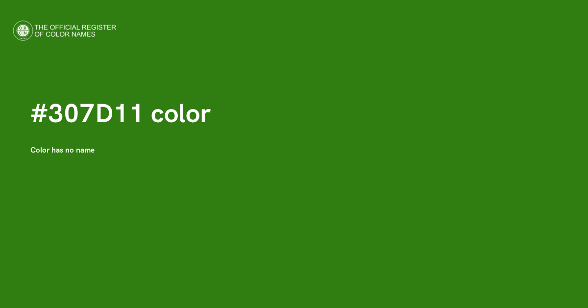 Color #307D11 - The Official Register of Color Names