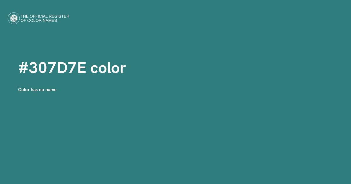 Greenish Blue color - #307D7E - The Official Register of Color Names