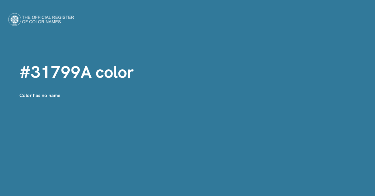 Color #31799A - The Official Register of Color Names