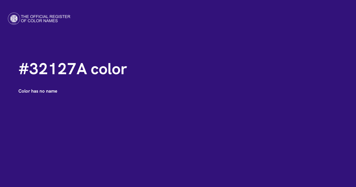 Persian Indigo color - #32127A - The Official Register of Color Names